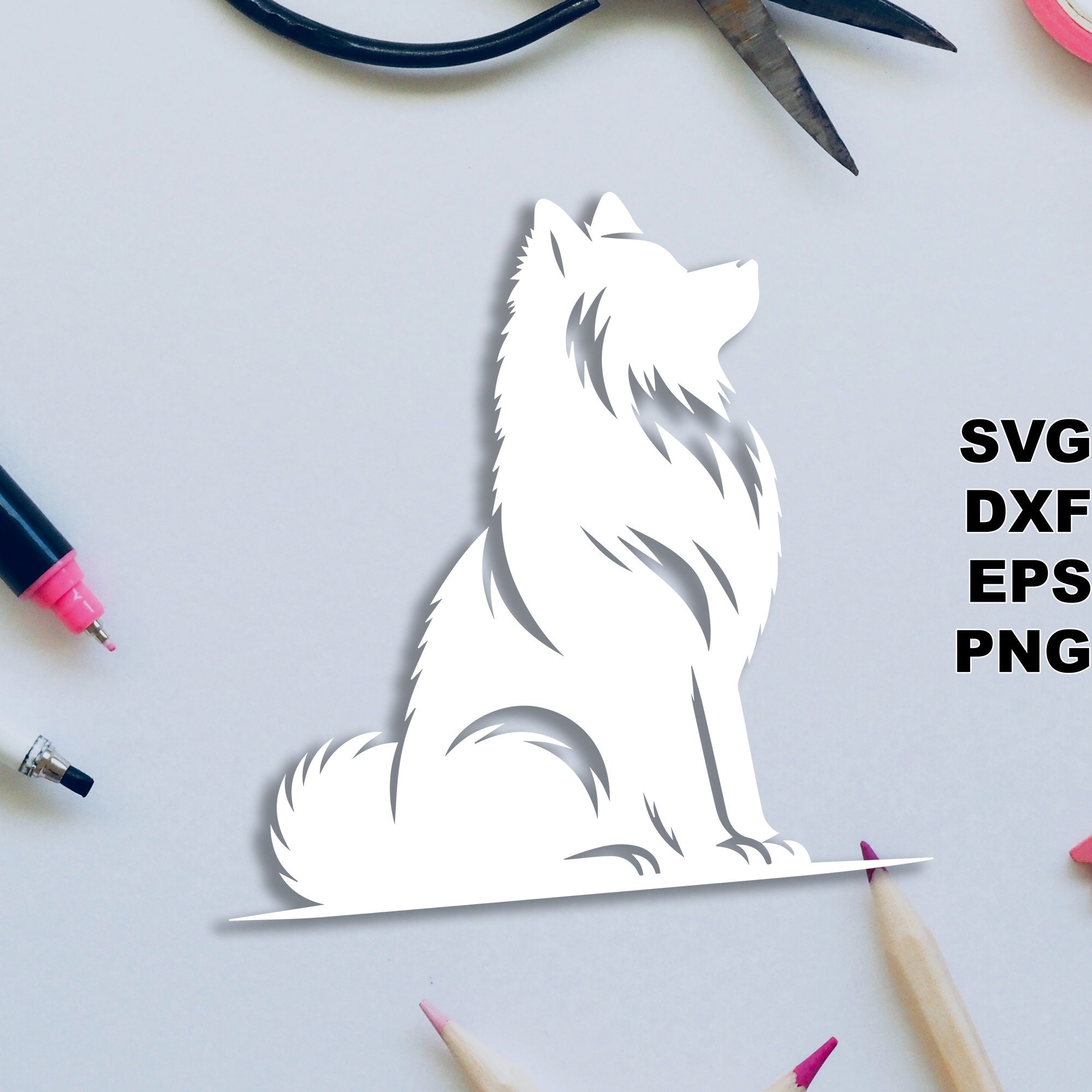 Pomsky SVG Cut Files svg Dxf Png Eps Silhouette & Cricut, Digital ...