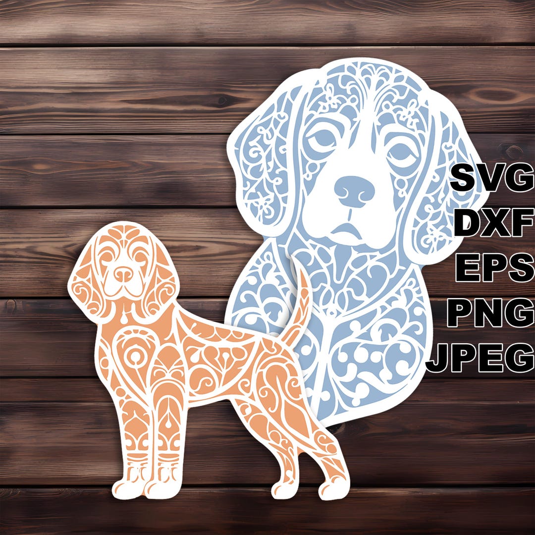 Beagle SVG Cut Files (svg Dxf Png Eps Jpeg) Silhouette & Cricut ...