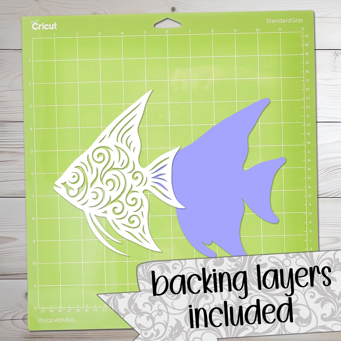 Filigree Angelfish SVG Cut Files (svg Dxf Png Eps Jpeg) Silhouette ...