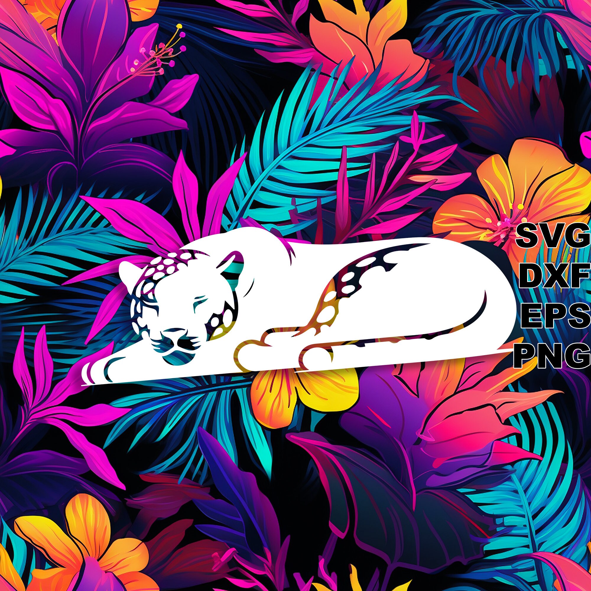 Jaguar SVG Cut Files svg Dxf Png Eps Vinyl and Paper Cut, CNC, Laser ...