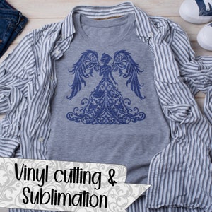 Elegant Angels SVG Cut Files (svg Dxf Png Eps Jpg) Silhouette & Cricut ...