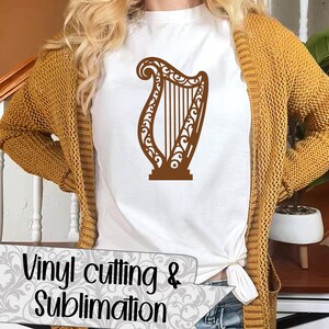 Harp Filigree SVG Cut Files (svg Dxf Png Eps Jpeg) Silhouette & Cricut ...