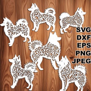 Filigree Finnish Spitz SVG Cut Files (svg Dxf Png Eps Jpeg) Silhouette ...