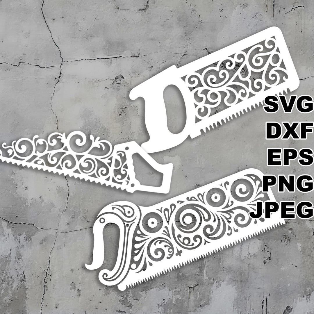 Hand Saw SVG Cut Files (svg Dxf Png Eps Jpeg) Silhouette & Cricut ...