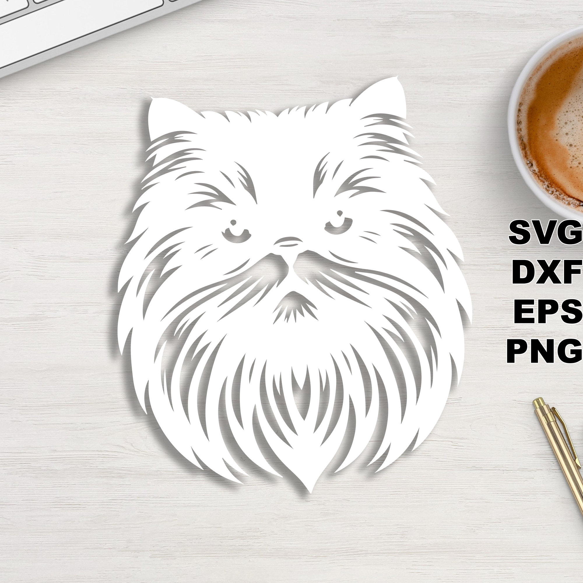 Persian Cat SVG Cut Files svg Dxf Png Eps Silhouette & Cricut, Digital ...