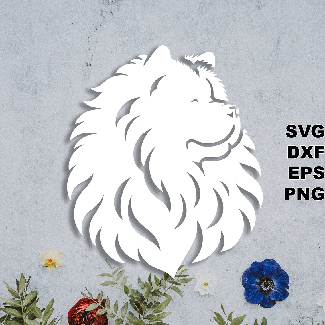 Chow Chow SVG Cut Files svg Dxf Png Eps Silhouette & Cricut, Digital ...