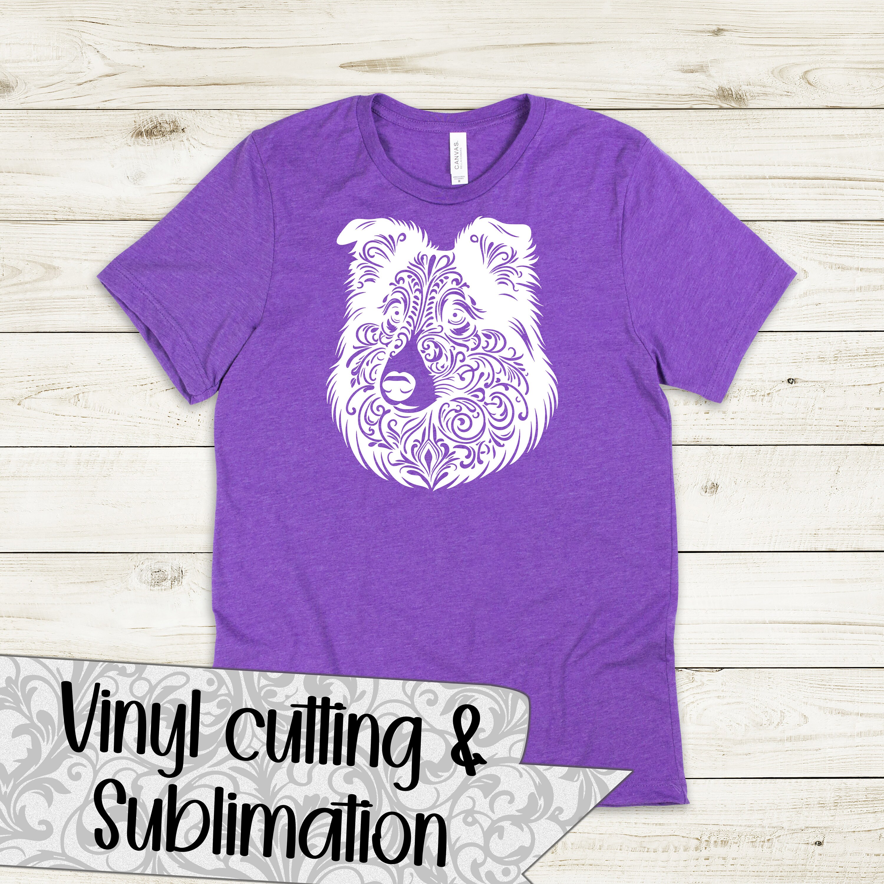 Collies Fancy SVG Cut Files svg Dxf Png Eps Jpeg Silhouette & Cricut ...