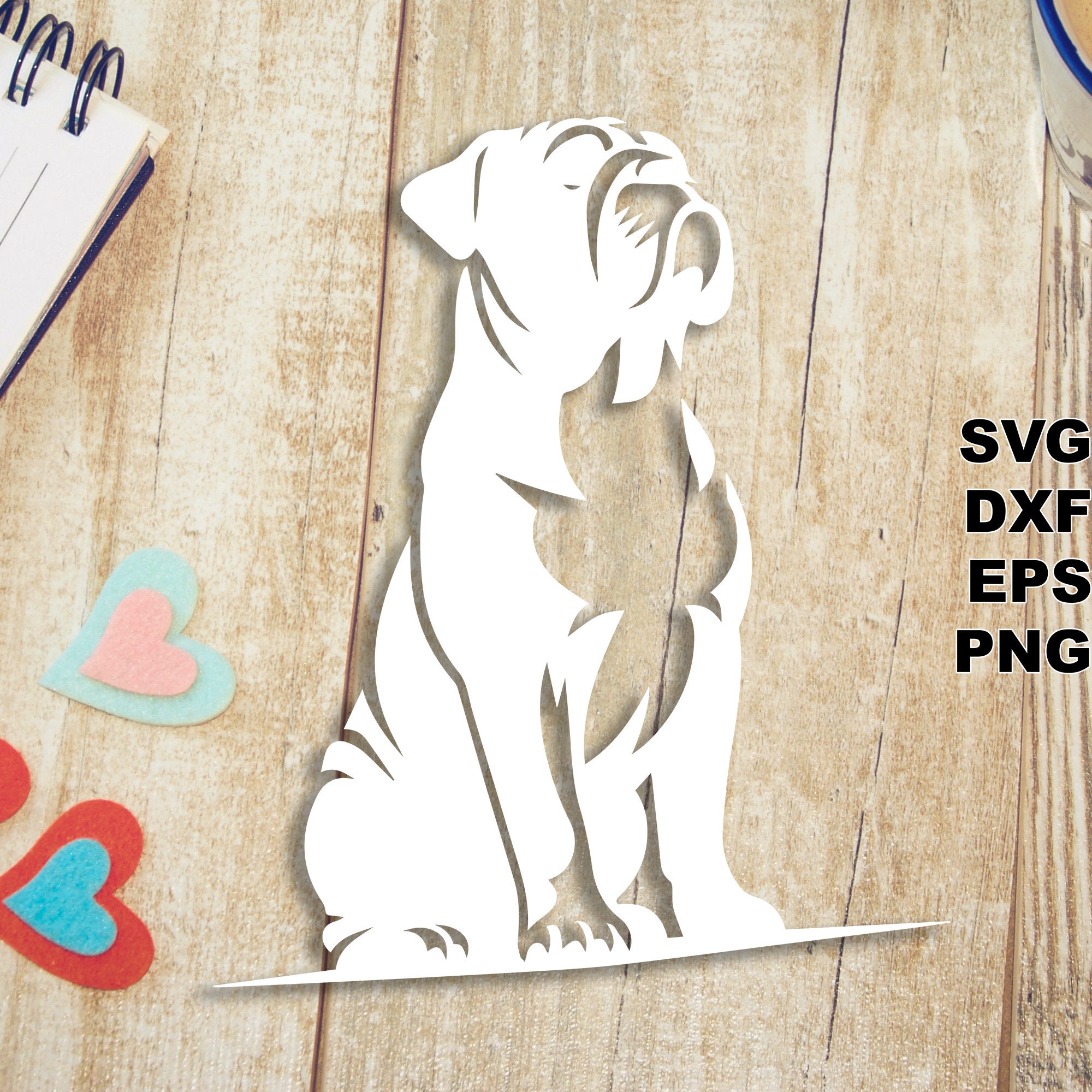 Bulldog SVG Cut Files svg Dxf Png Eps Silhouette & Cricut, Digital ...