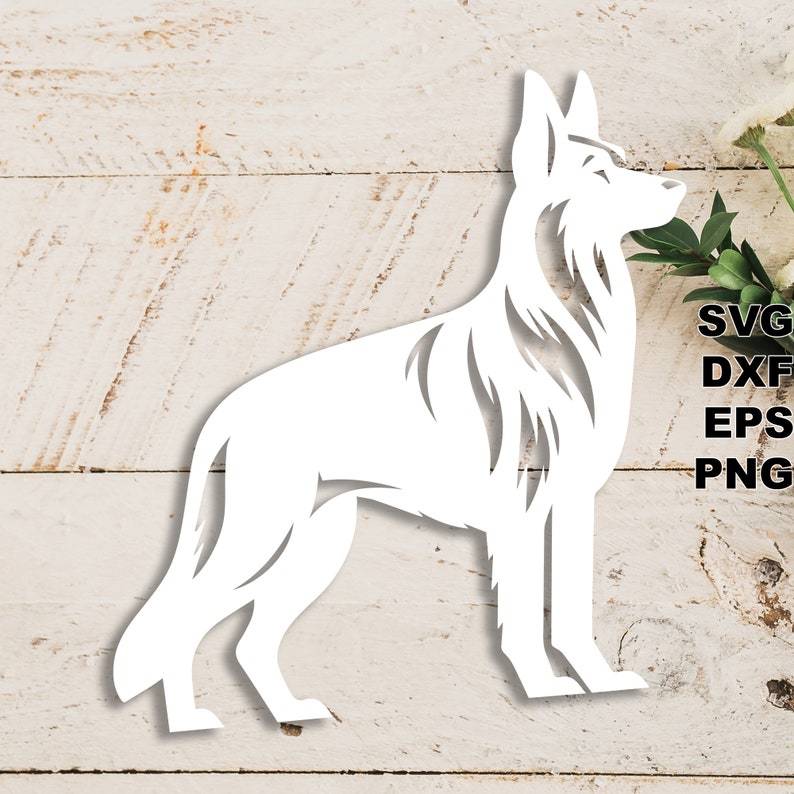 German Shepherd SVG Cut Files svg Dxf Png Eps Silhouette & Cricut ...