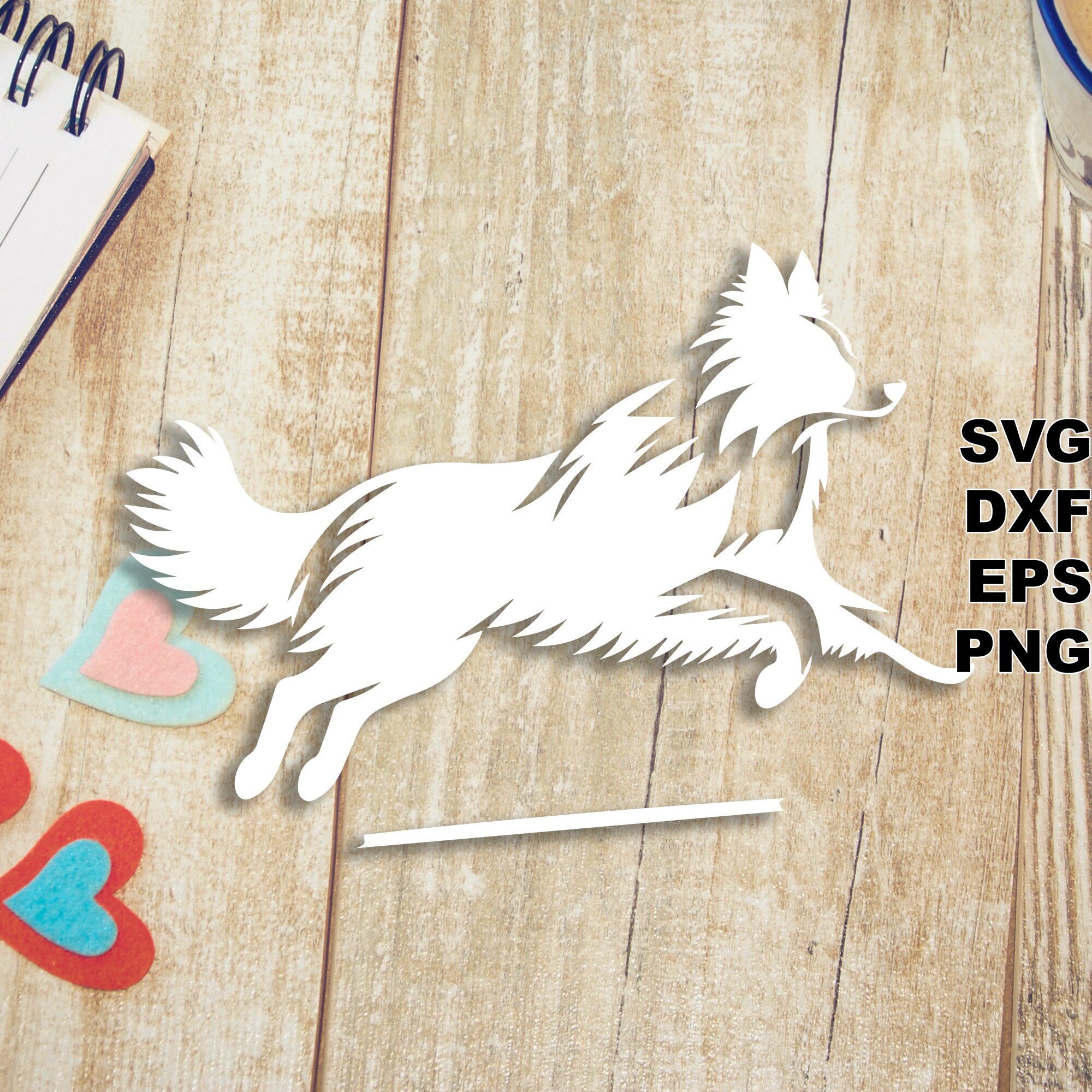 Border Collie SVG Cut Files svg Dxf Png Eps Silhouette & Cricut ...