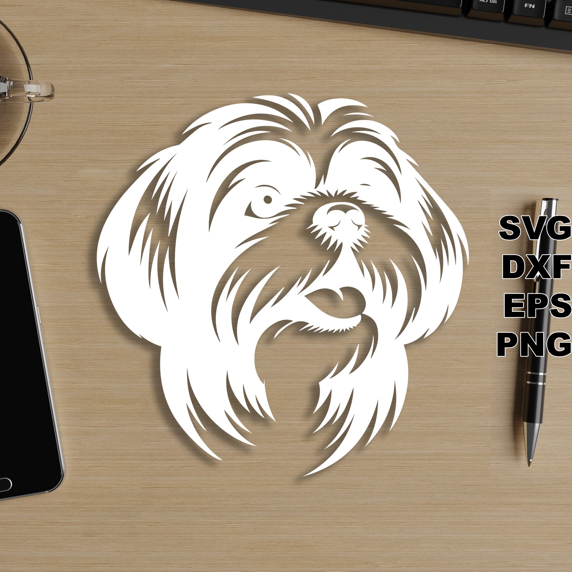 Shih Tzu SVG Cut Files svg Dxf Png Eps Silhouette & Cricut, Digital ...