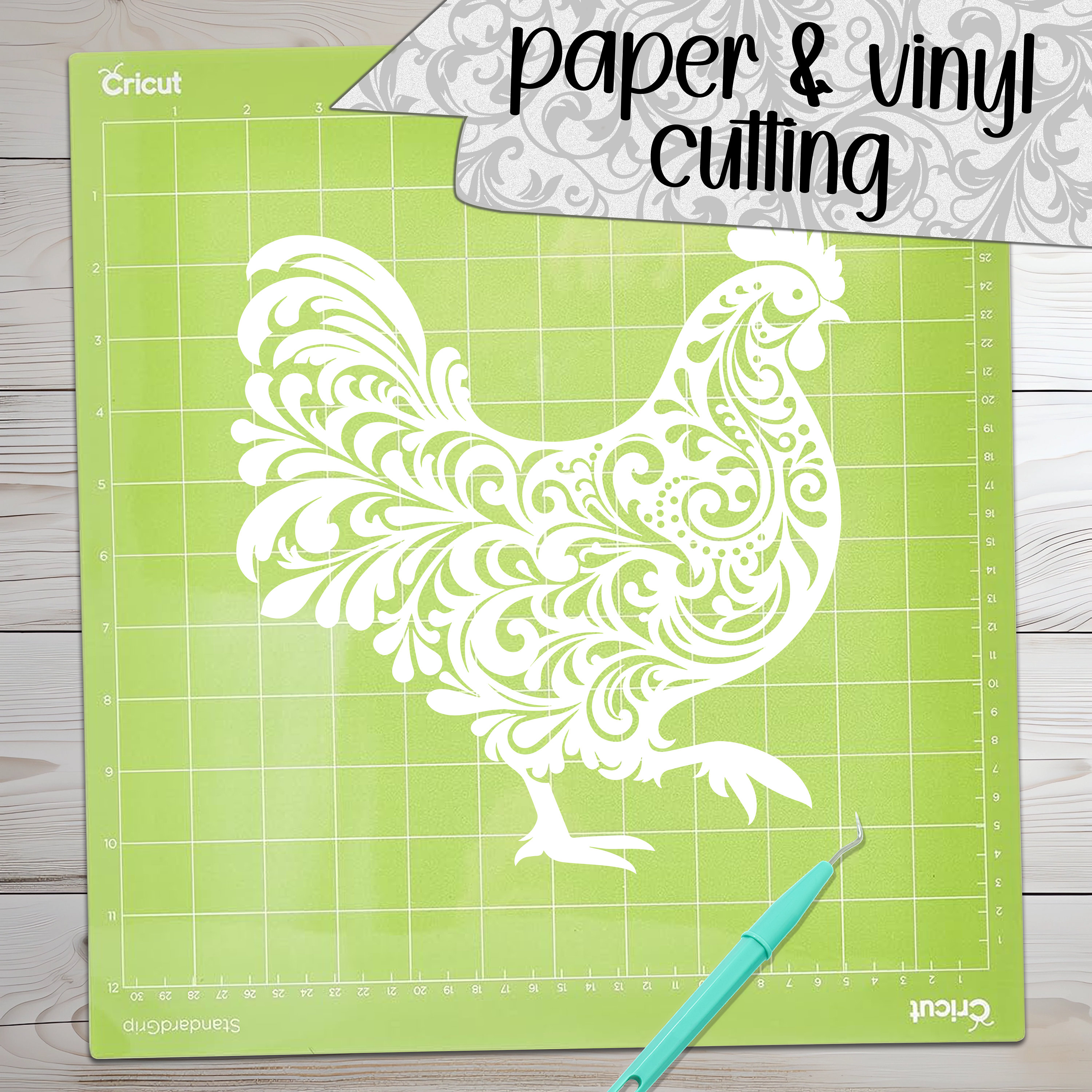 Chicken Fancy SVG Cut Files svg Dxf Png Eps Jpg Silhouette & Cricut ...