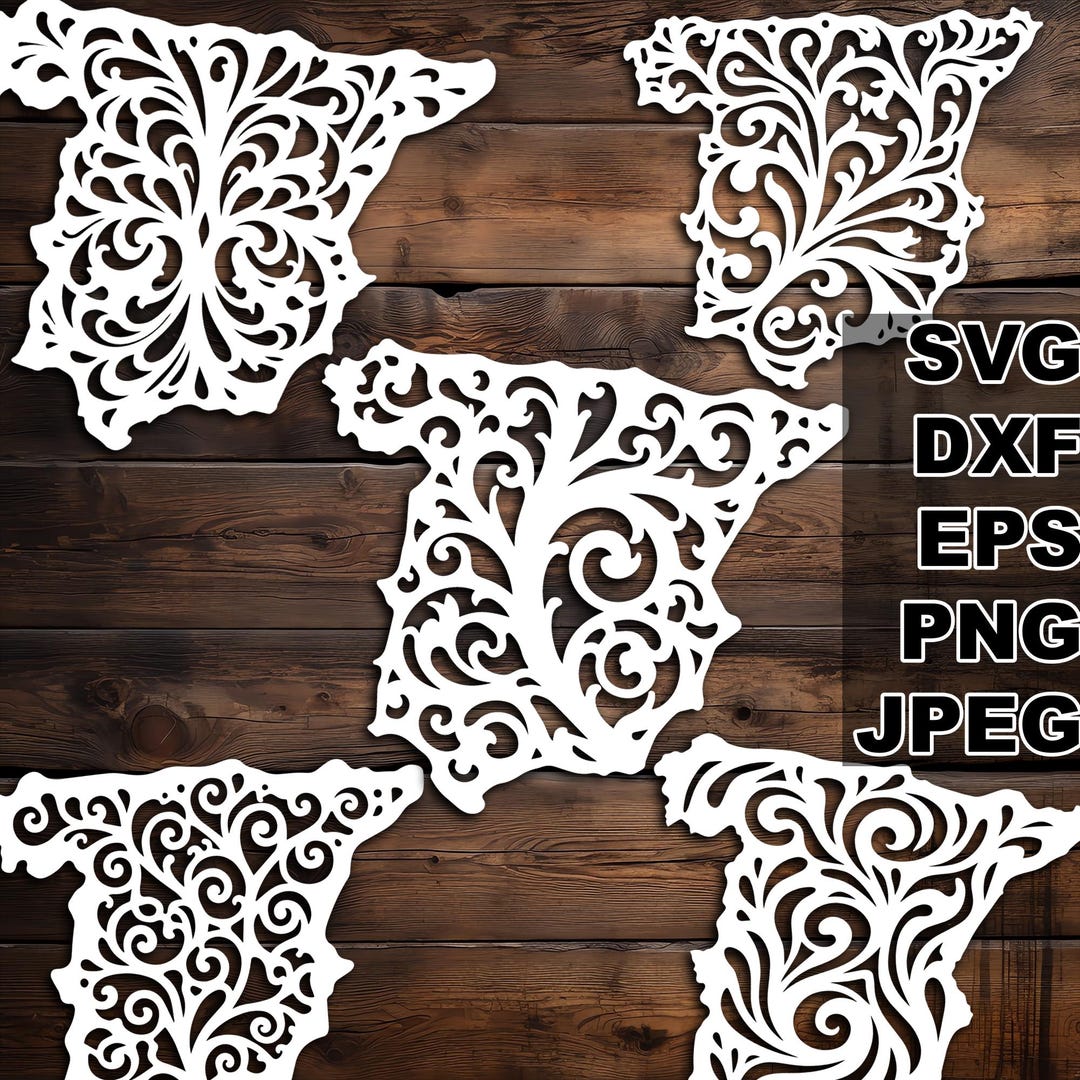 Filigree Spain SVG Cut Files (svg Dxf Png Eps Jpeg) Silhouette & Cricut ...