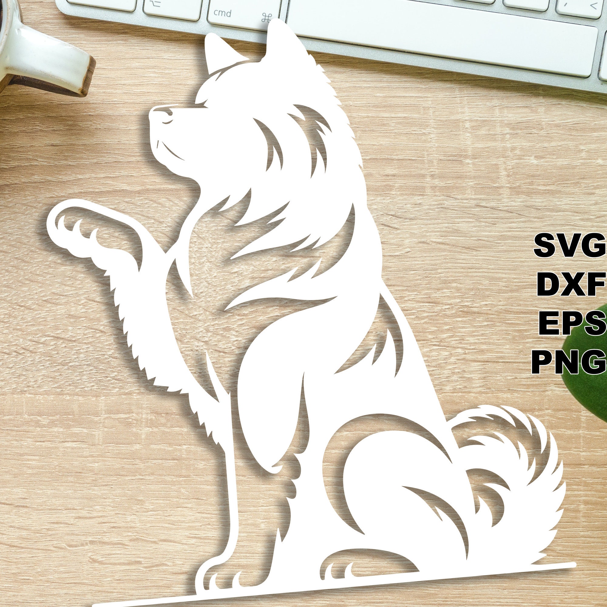American Akita SVG Cut Files svg Dxf Png Eps Silhouette & Cricut ...