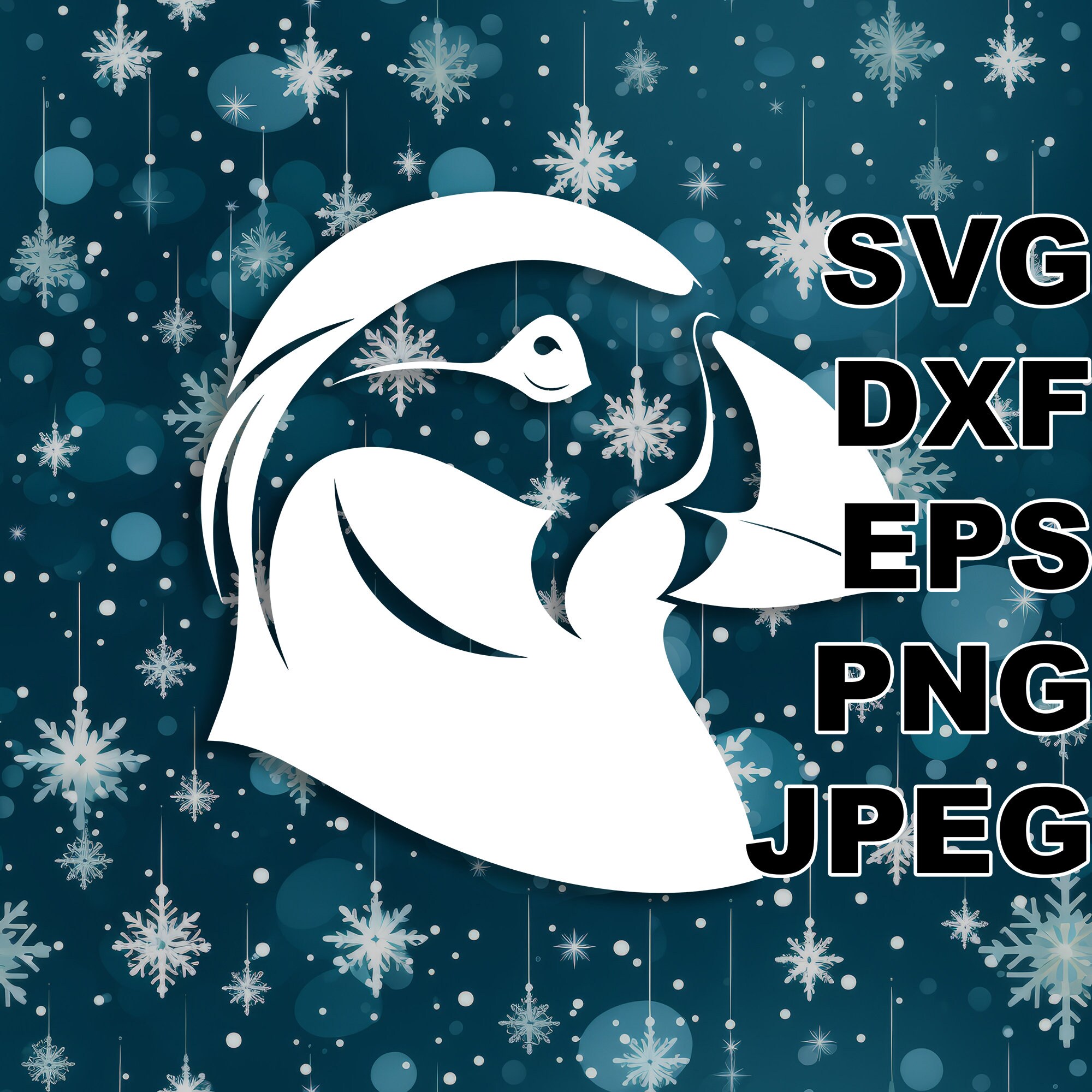 Puffin SVG Cut Files svg Dxf Png Eps Jpeg Vinyl and Paper Cut, CNC ...