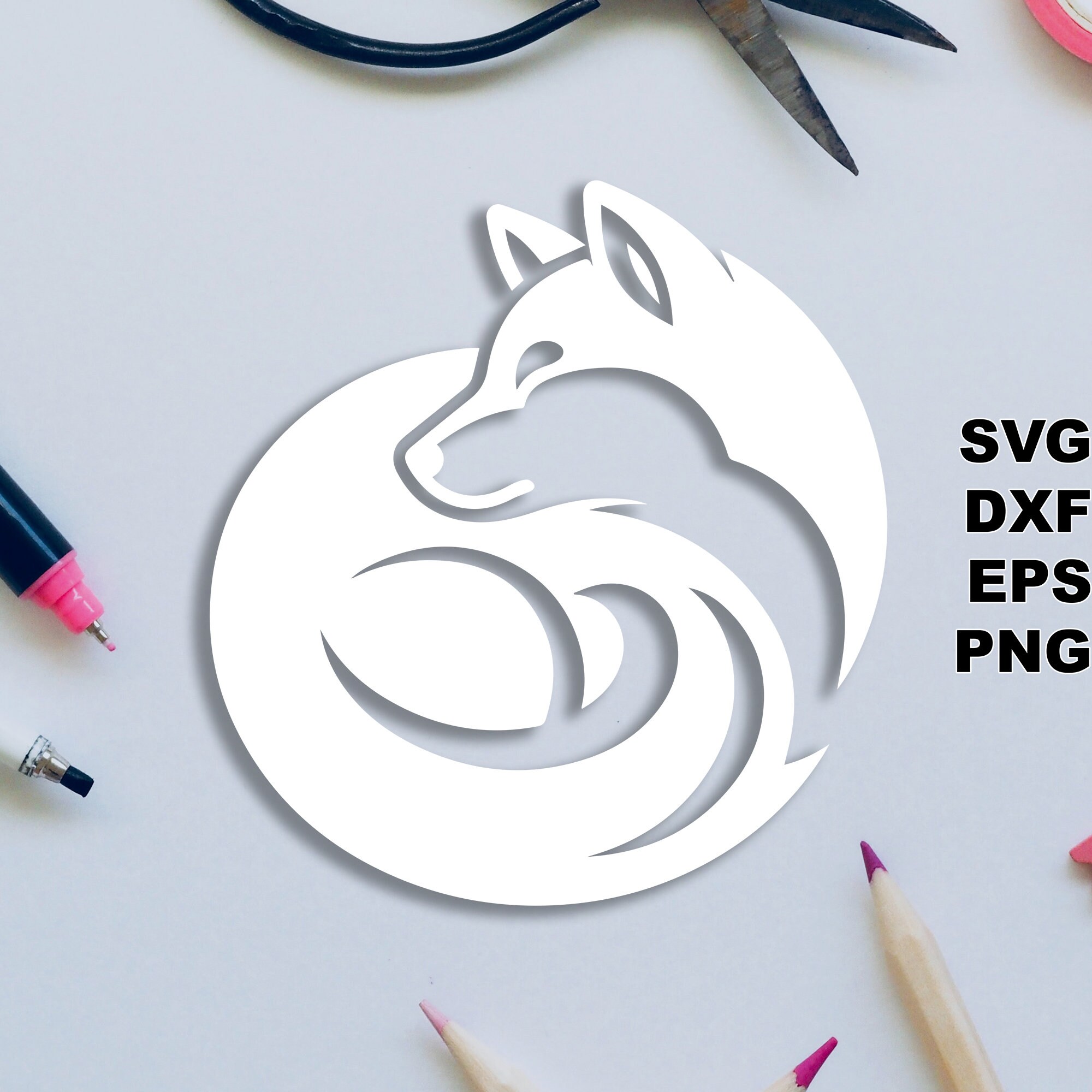 Shiba Inu SVG Cut Files svg Dxf Png Eps Silhouette & Cricut, Digital ...