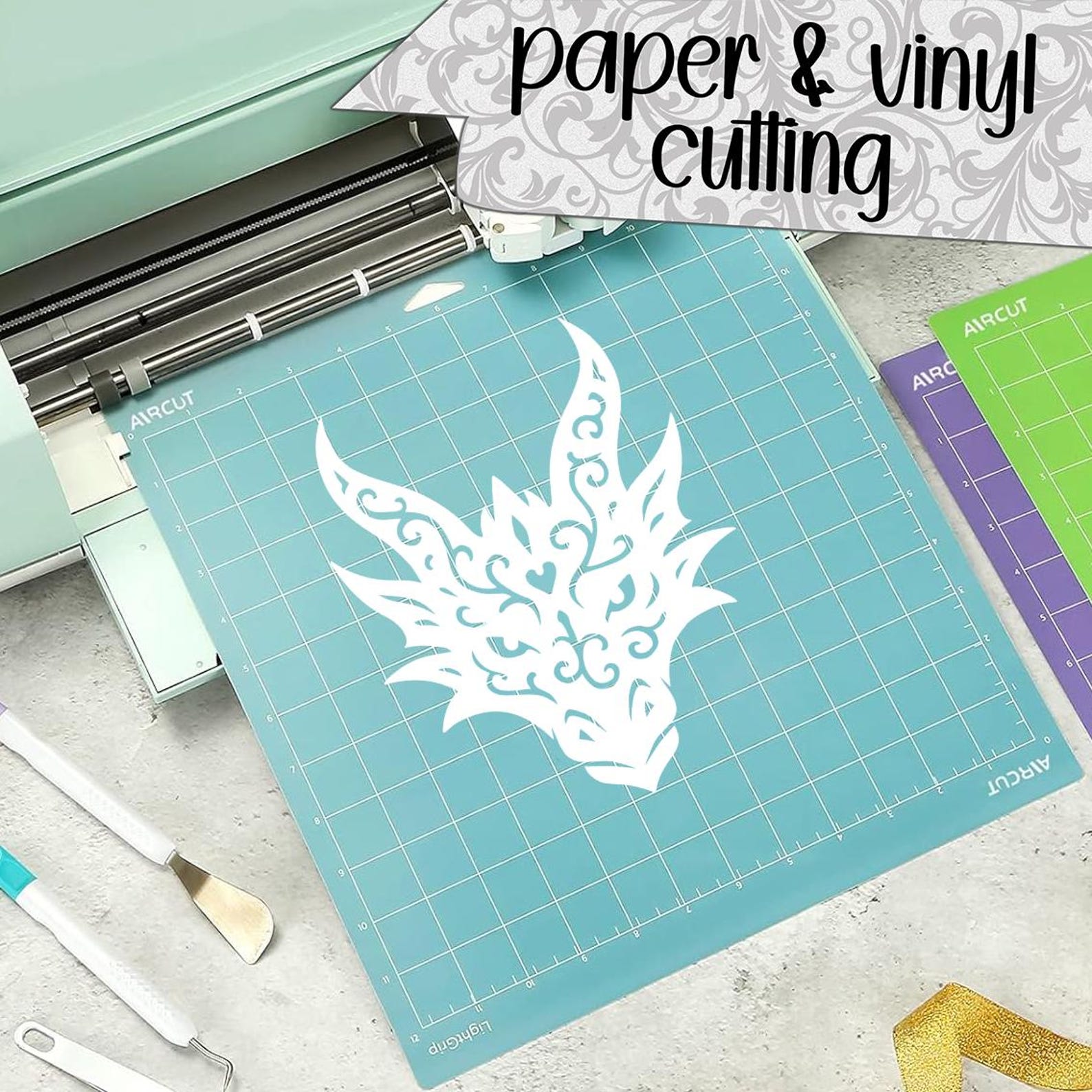 Lovely Dragon SVG Cut Files (svg Dxf Png Eps Jpeg) Silhouette & Cricut ...