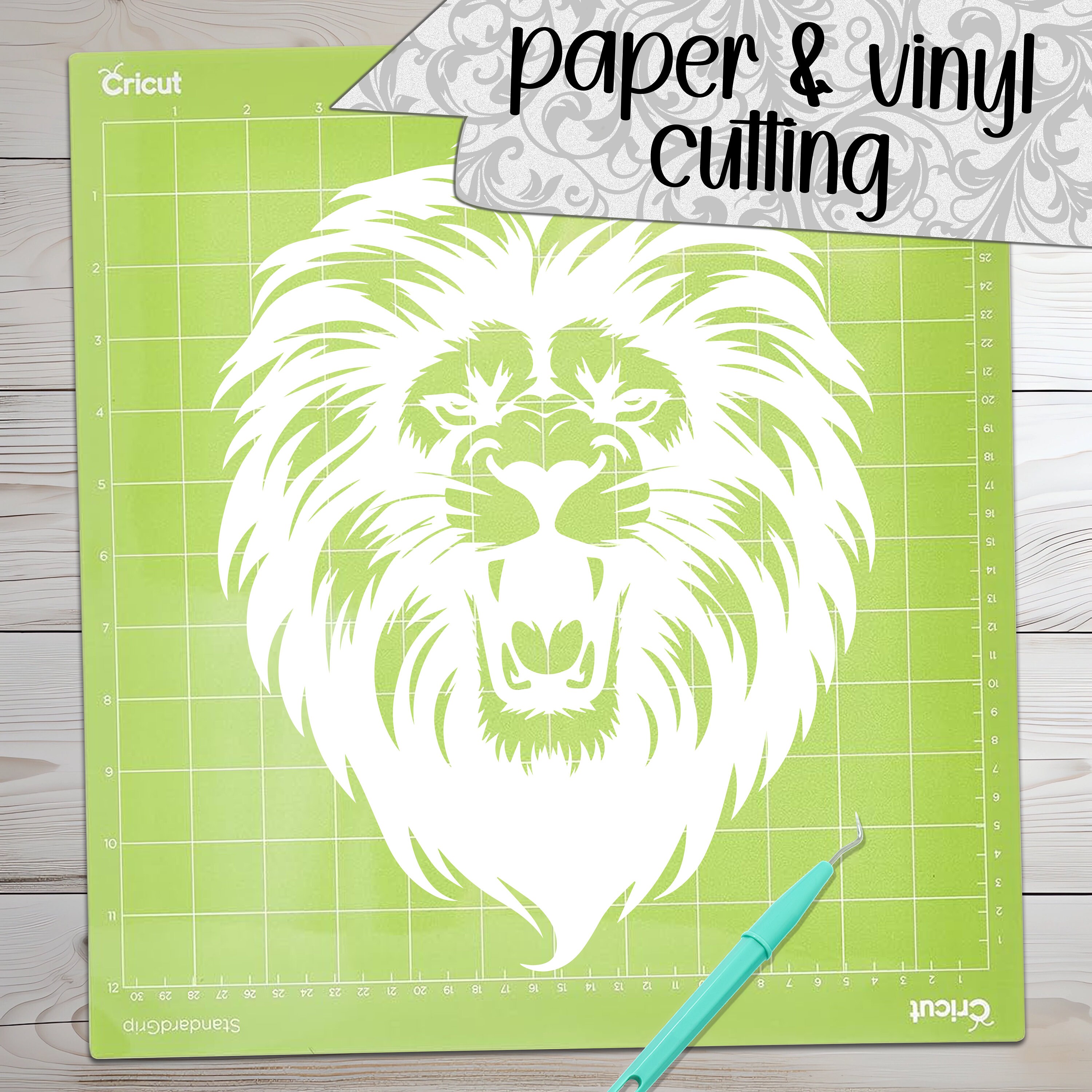 Lion SVG Cut Files svg Dxf Png Eps Jpeg Vinyl and Paper Cut, CNC, Laser ...