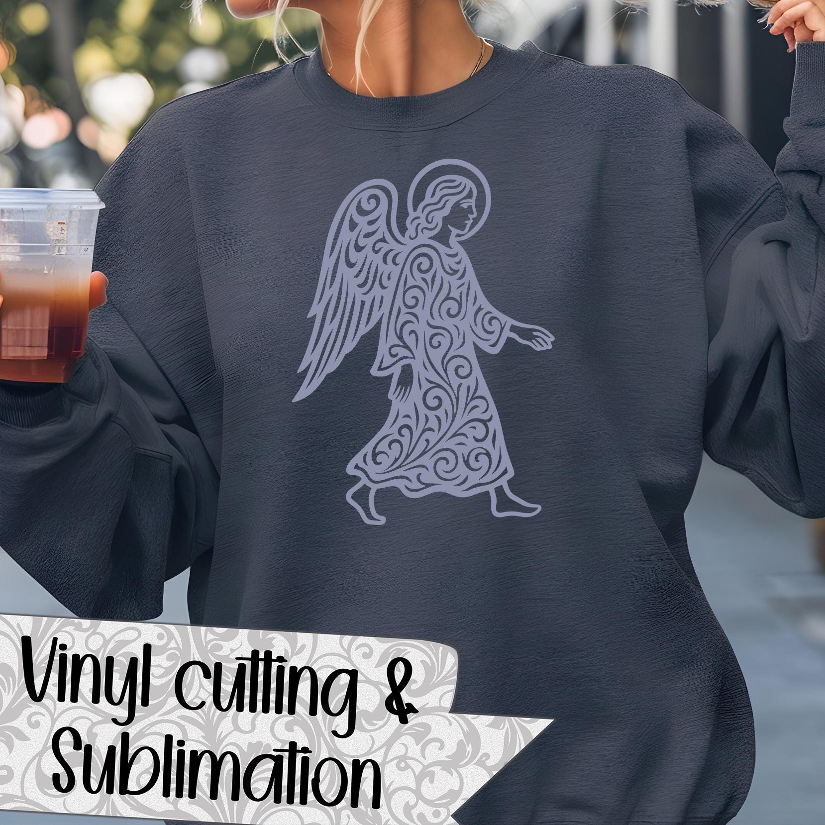 Filigree Angel SVG Cut Files (svg Dxf Png Eps Jpeg) Silhouette & Cricut ...