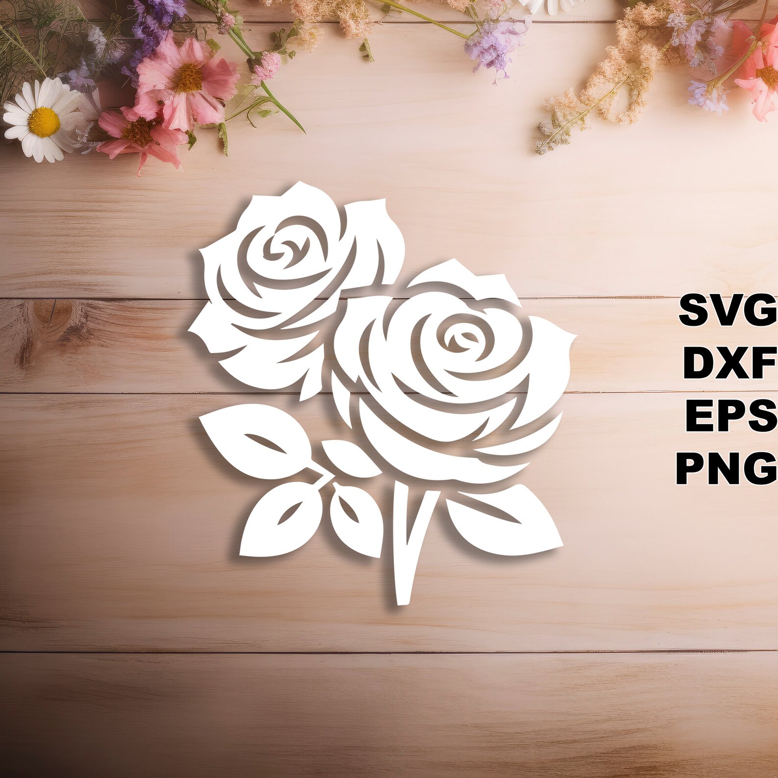 French Flora SVG Cut Files (svg Dxf Png Eps) Vinyl and Paper Cut, CNC ...