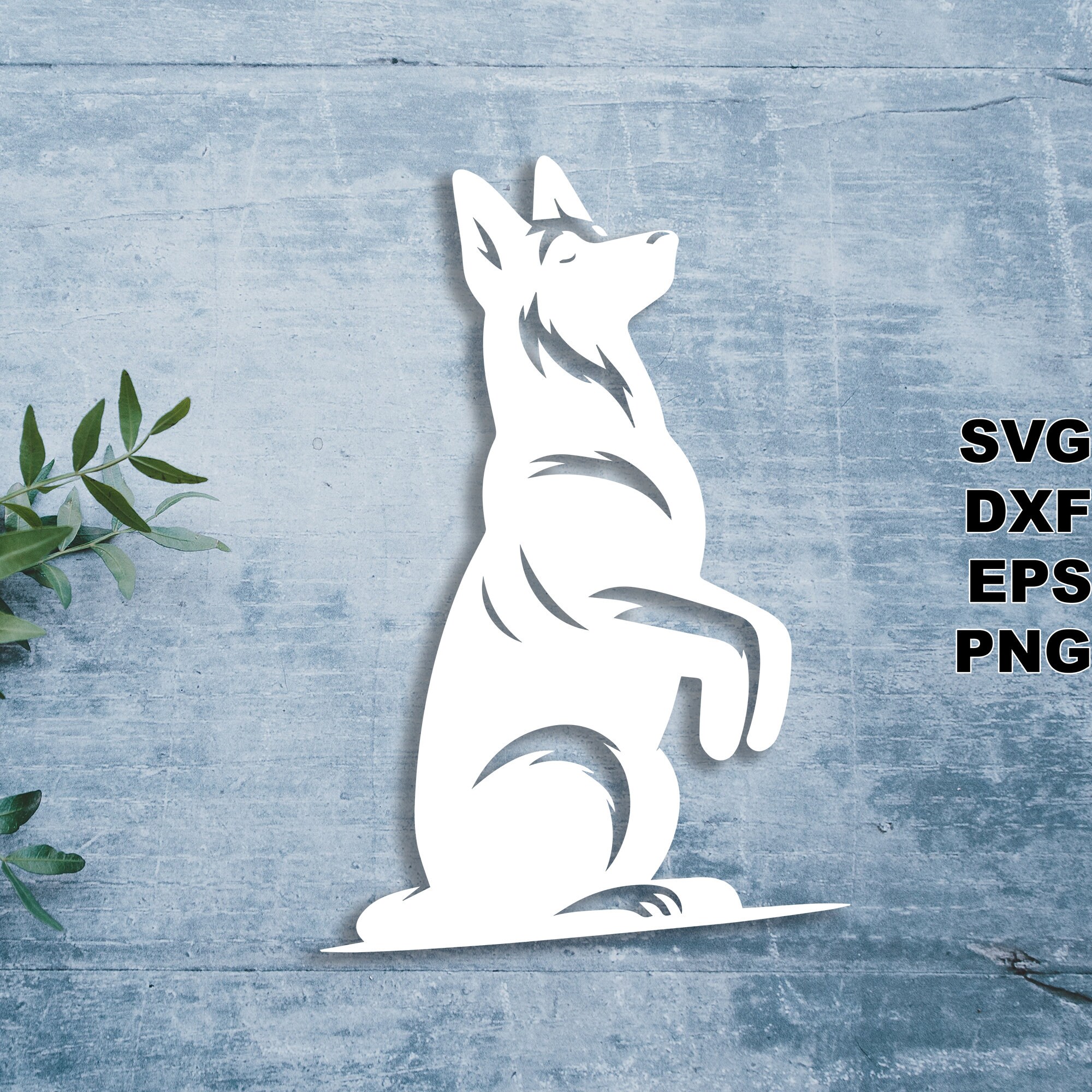German Shepherd SVG Cut Files svg Dxf Png Eps Silhouette & Cricut ...