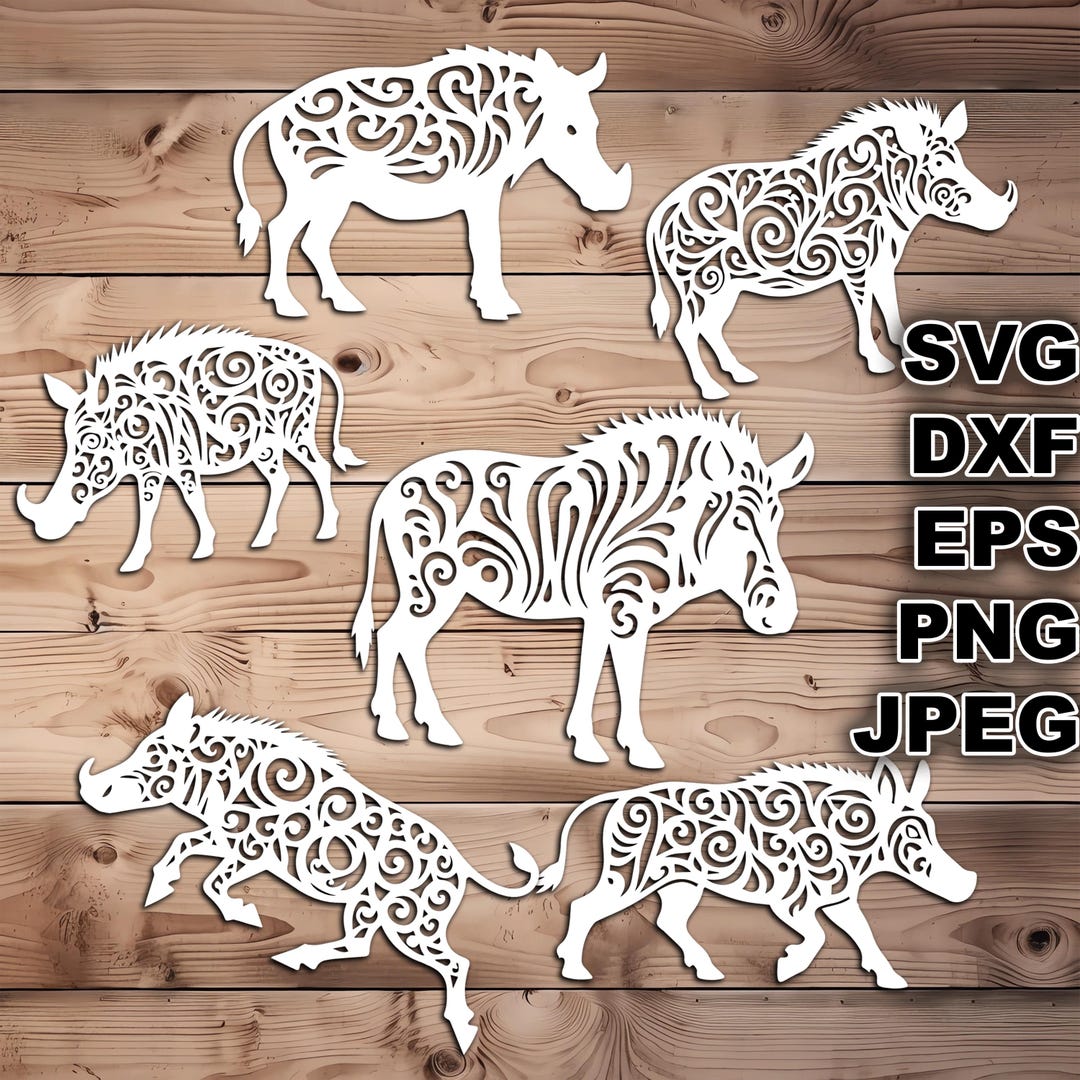 Warthog SVG Cut Files (svg Dxf Png Eps Jpeg) Silhouette & Cricut ...