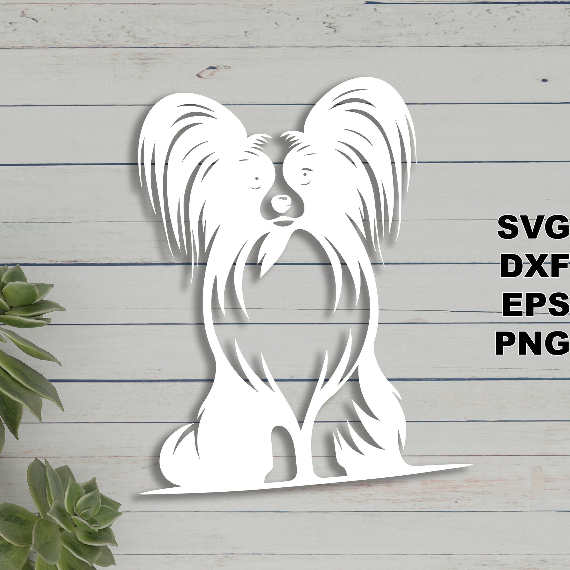 Papillon SVG Cut Files svg Dxf Png Eps Silhouette & Cricut, Digital ...