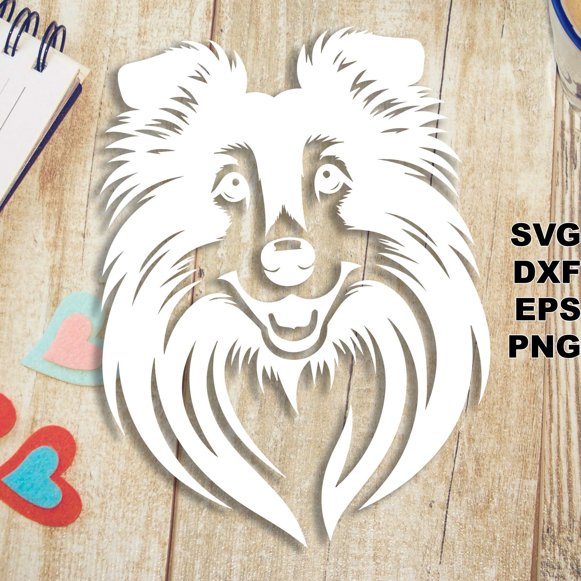 Shetland Sheepdog SVG Cut Files (svg Dxf Png Eps) Silhouette & Cricut ...
