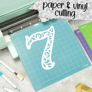 Filigree Number 7 SVG Cut Files (svg Dxf Png Eps Jpeg) Silhouette ...