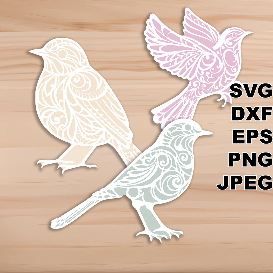 American Robin SVG Cut Files (svg Dxf Png Eps Jpeg) Silhouette & Cricut ...