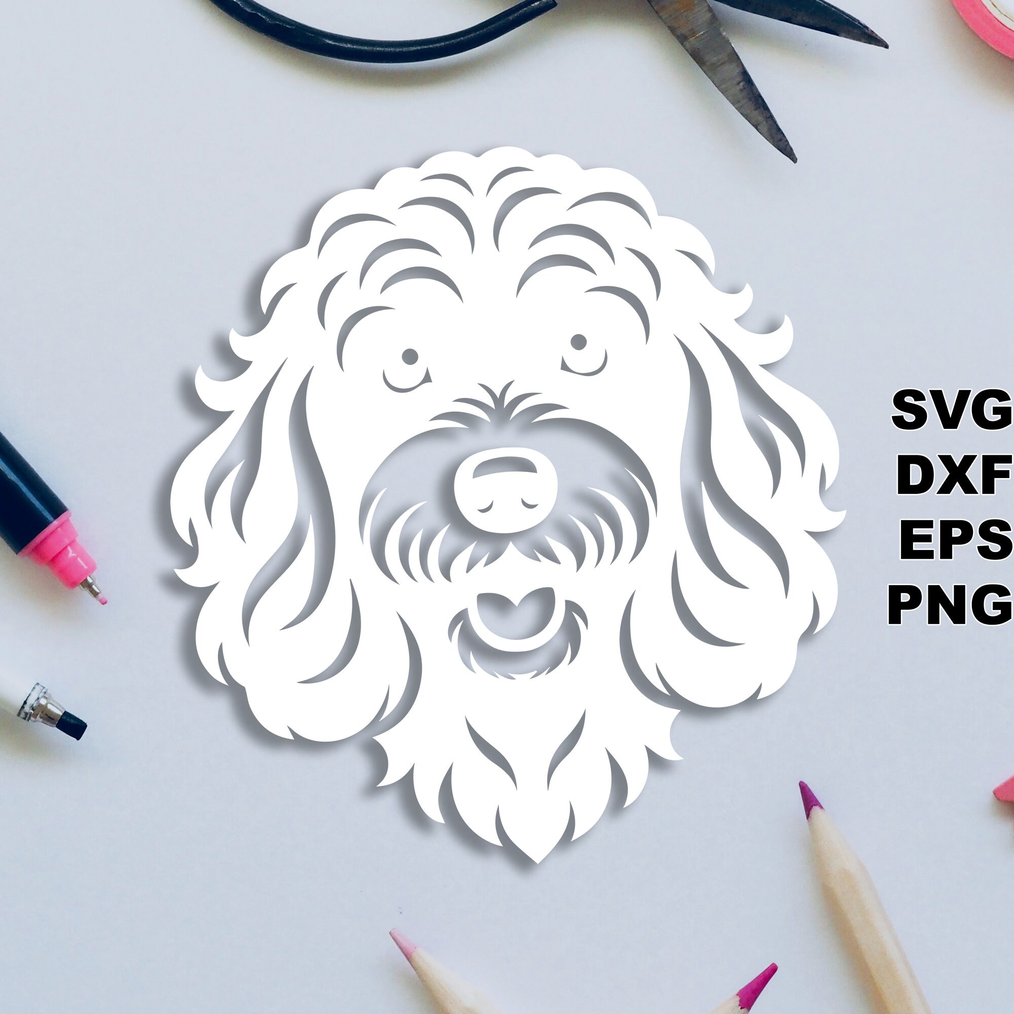 Cockapoo SVG Cut Files svg Dxf Png Eps Silhouette & Cricut, Digital ...