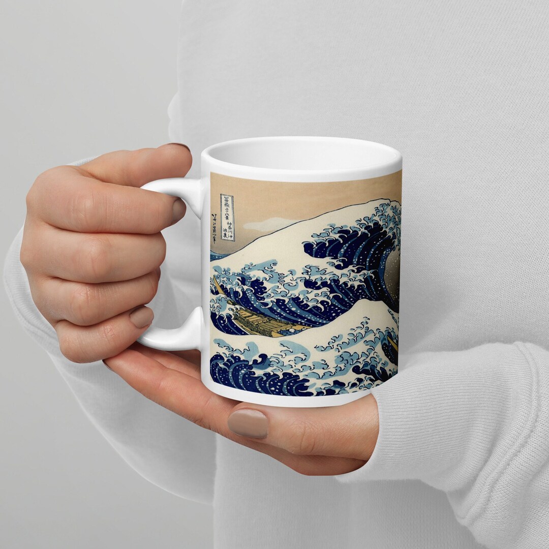 The Great Wave off Kanagawa White Glossy 11 Oz Mug, Art Mug, Fine Art ...