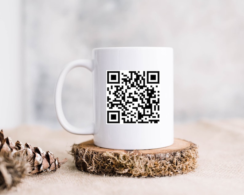 Custom QR Code Mug 11 Ounces, Your Web Link or Social Media on A Mug - Etsy