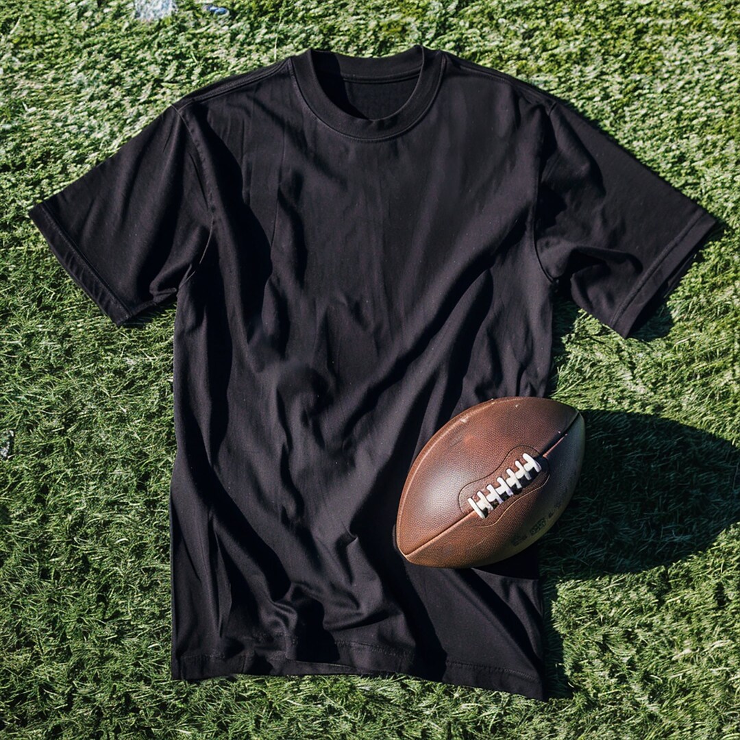 Black Football T-shirt Mockup - Etsy