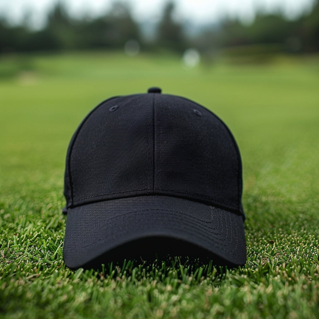Black Golf Hat Mockup on A Golf Course - Etsy