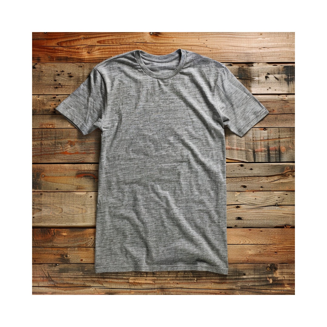 Athletic Heather Grey T-shirt Mockup on A Wood Background - Etsy