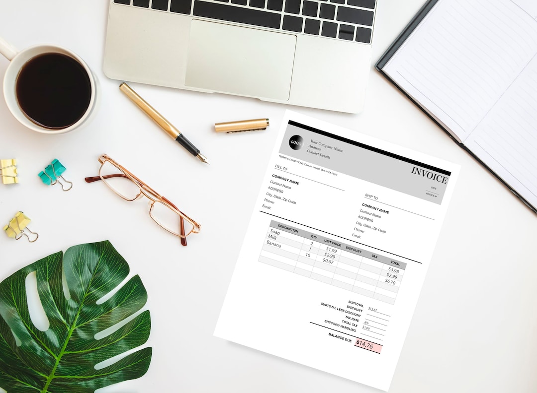 Printable Invoice, Receipt, Invoice Template, Business Invoice ...