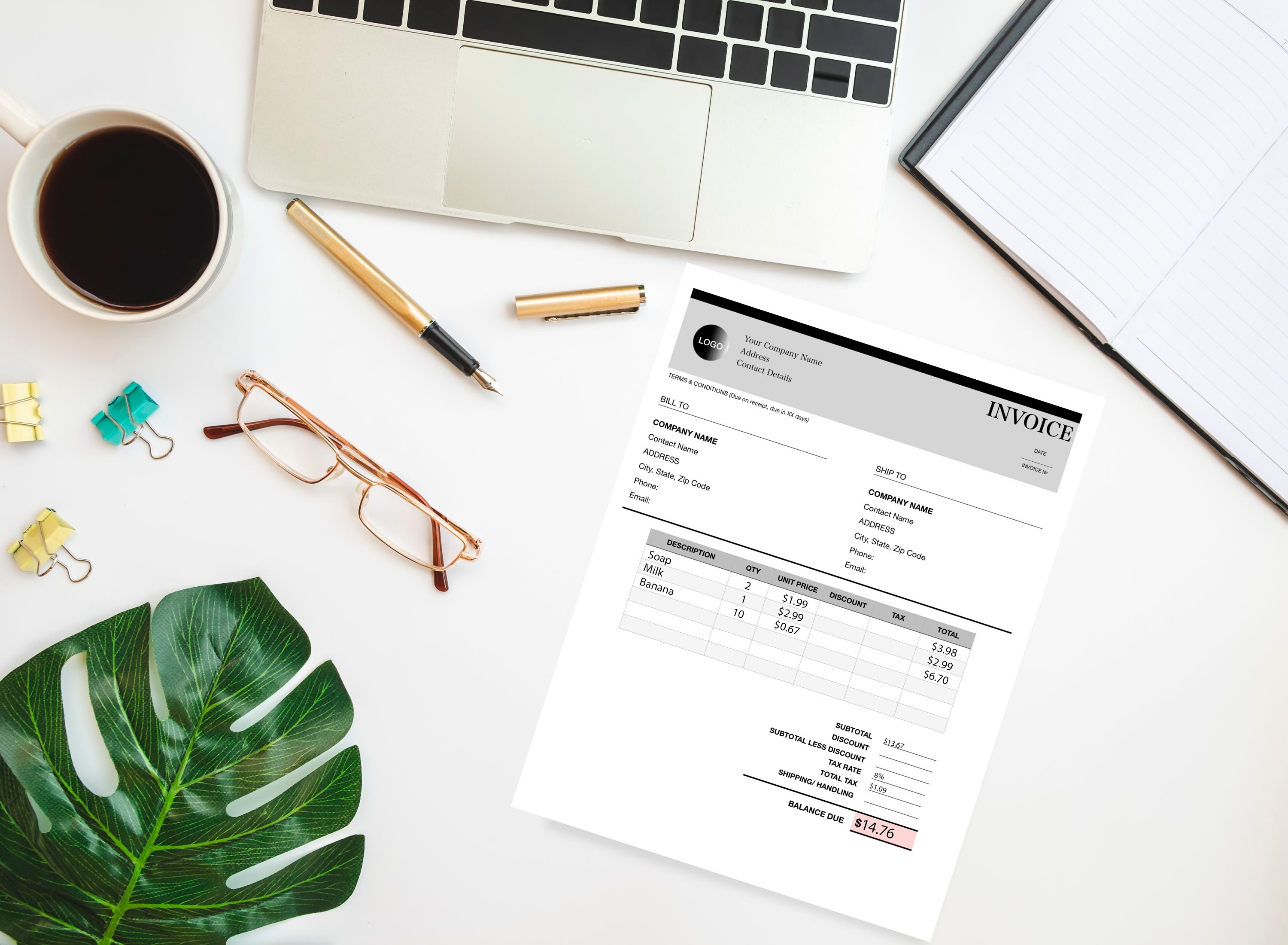 Printable Invoice, Receipt, Invoice Template, Business Invoice ...