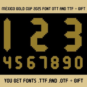 Mexico Gold Cup 2025 Jersey Font | Football Typeface (digital Download ...