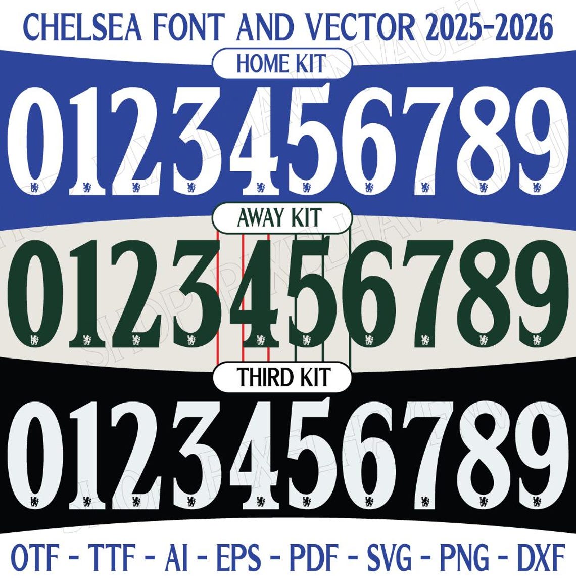 Font Vector Chelsea 2025-2026 Font Otf, Ttf, Ai, Eps, Svg, Pdf, Png ...