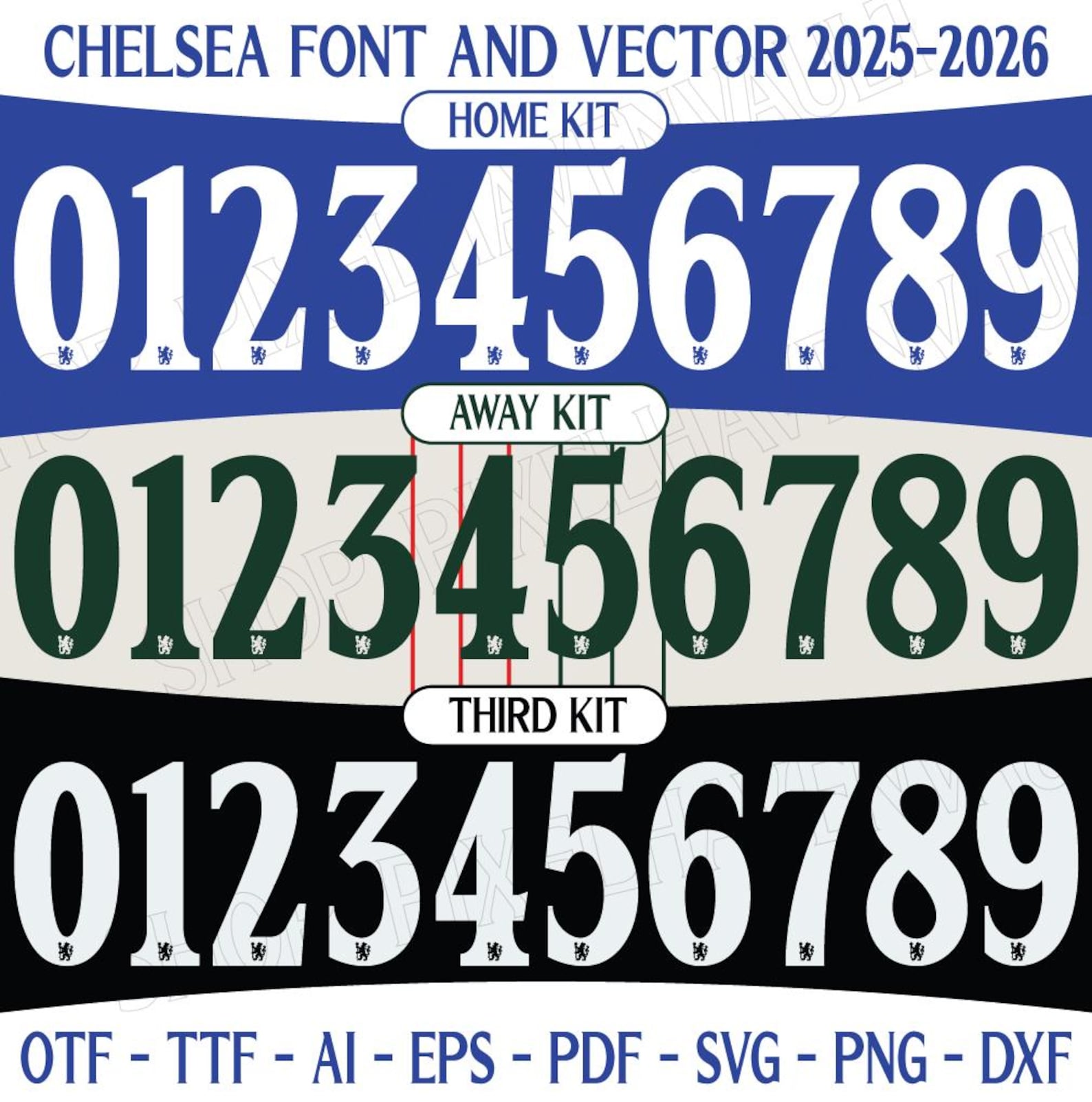 Font Vector Chelsea 2025-2026 Font Otf, Ttf, Ai, Eps, Svg, Pdf, Png ...