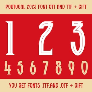 Portugal 2025 Jersey Font | Football Club Typeface (digital Download ...