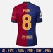 Pedri 8 Barcelona Jersey Home Kit: Cricut & Glowforge Cut File (digital ...