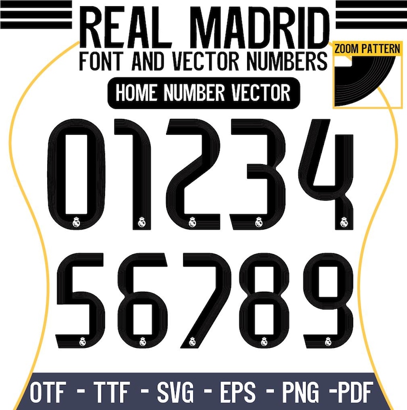 Font Vector Real Madrid 2026 Font, Svg,eps,pdf, Png, Otf, Ttf Real ...