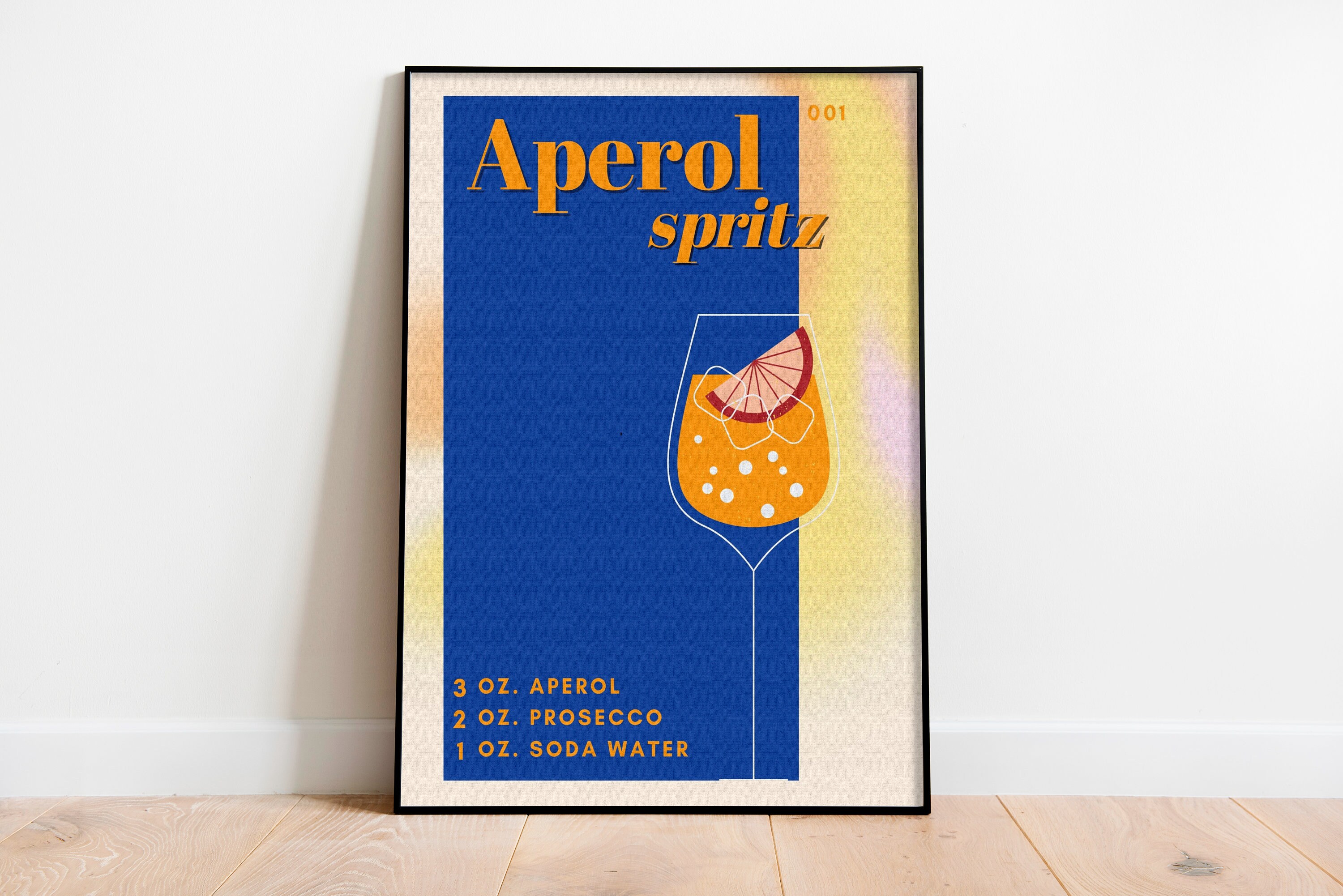 Aperol Spritz Digital Art I Modern Wall Art I Bar Cart Poster - Etsy