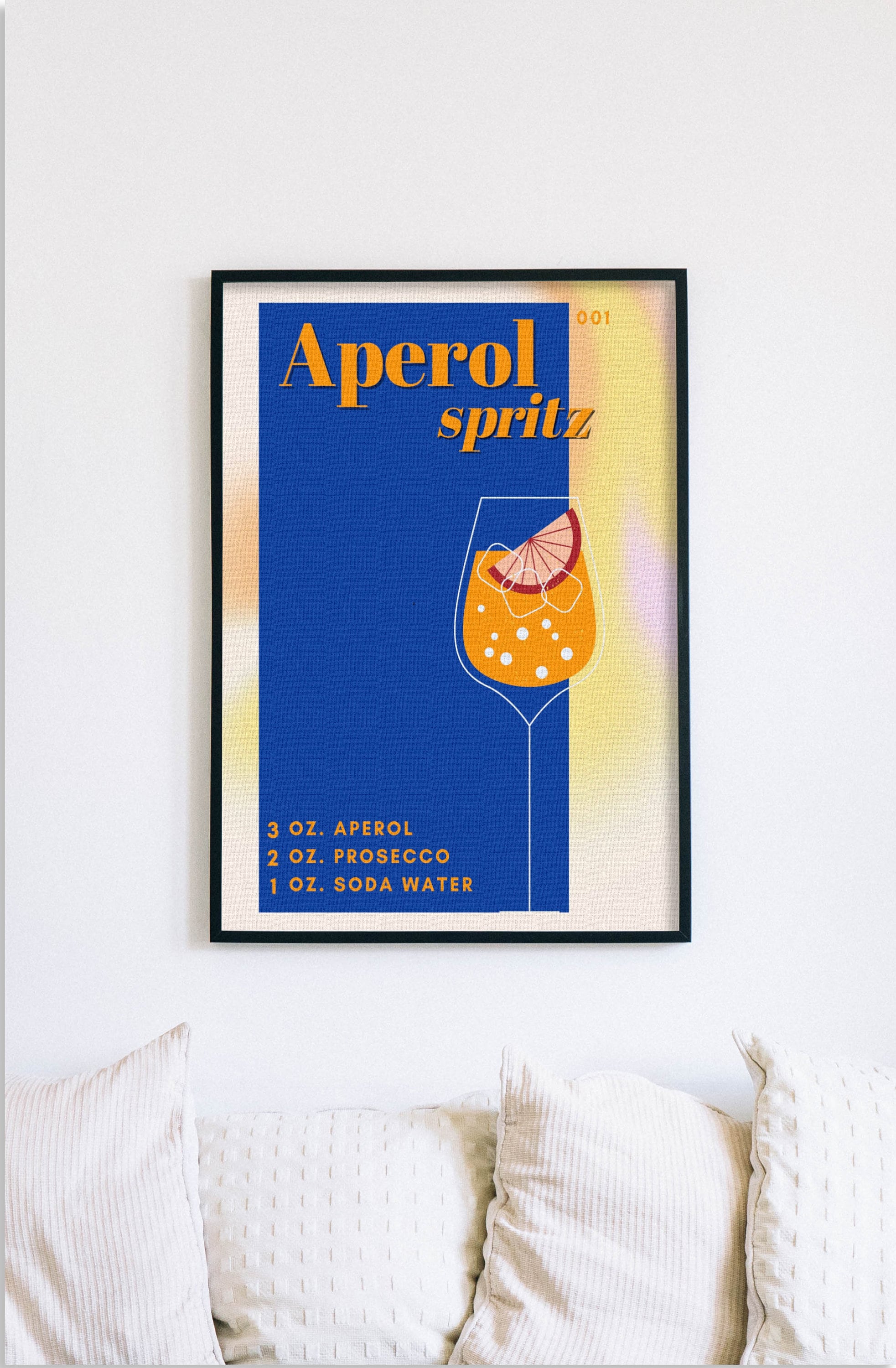 Aperol Spritz Digital Art I Modern Wall Art I Bar Cart Poster - Etsy