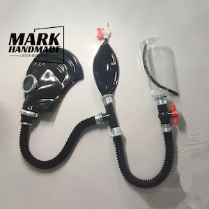 Latex Gas Mask Breath Control Breathplay Mask Fetish Gear - Etsy