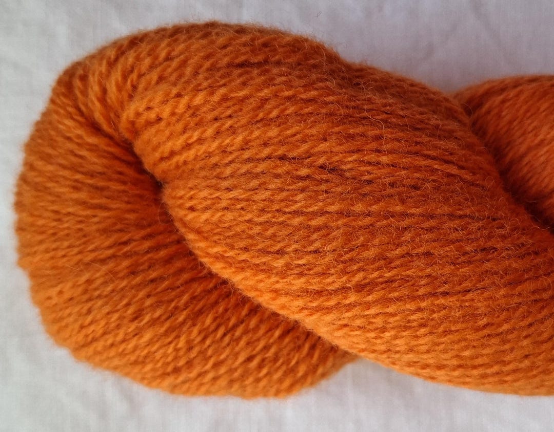 Hand Dyed Orange Wool Yarn, Fine Gradient Yarn, 390 Yards - Etsy