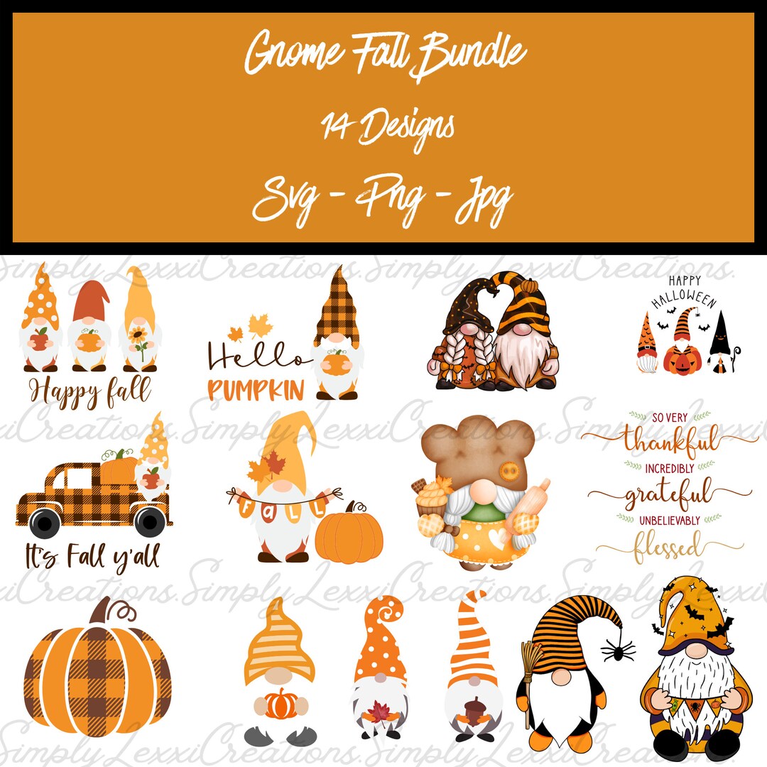 Fall Gnome SVG, Autumn Gnome SVG, Fall SVG, Autumn Svg, Thanksgiving ...