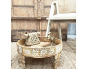 Indian Wooden Carved Chakki Table / Wooden Grinder Table / - Etsy